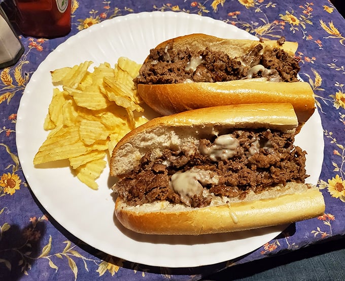 The legendary Schmitter® in all its glory—where beef, cheese, and salami perform a flavor symphony that makes your taste buds stand and applaud.
