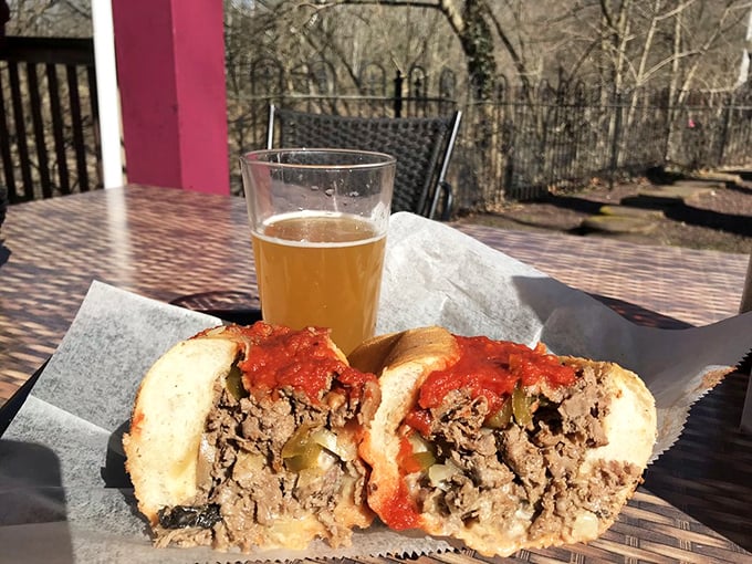 This isn't just a cheesesteak – it's edible poetry on a roll, where every bite delivers that perfect meat-to-cheese ratio.