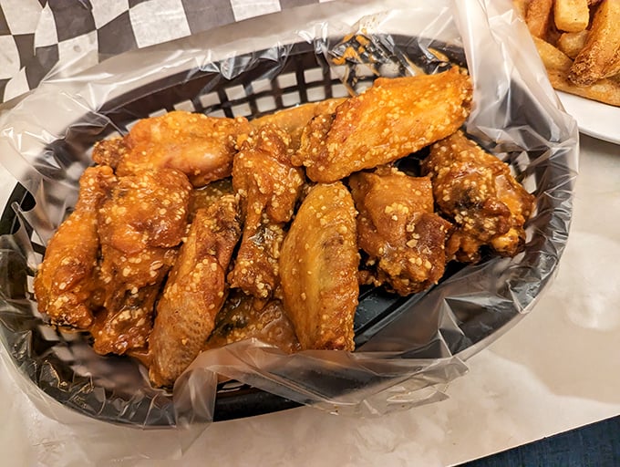 These wings aren't just crispy; they're the kind of golden-brown that would make King Midas jealous. Proof that simplicity, done perfectly, is culinary royalty.