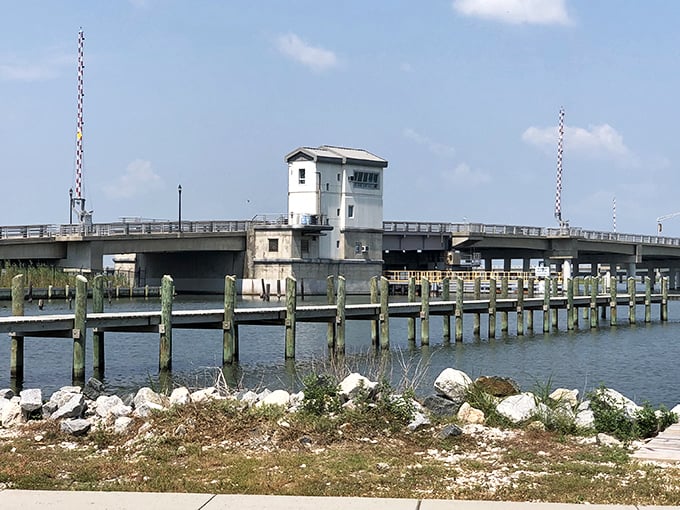 The Chincoteague drawbridge isn't just a connection to the mainland—it's the dividing line between "real life" and "island time." Cross at your own risk of relaxation!