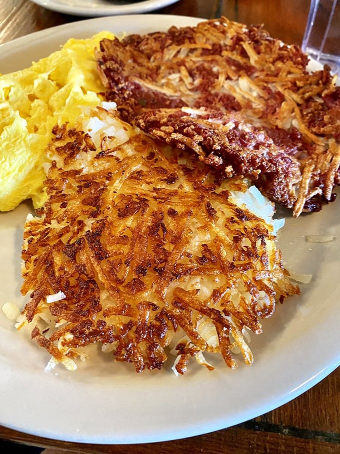 Crispy-edged hash browns and fluffy scrambled eggs—the breakfast equivalent of finding front-row concert tickets in your coat pocket.