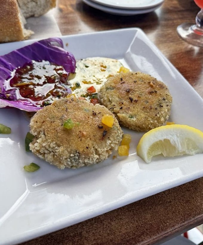 Golden-brown perfection! These crab cakes aren't playing the usual "where's the crab?" game—they're packed with sweet chunks that make you close your eyes in bliss. 