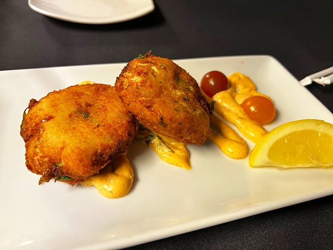 Golden-brown perfection! These crab cakes are what seafood dreams are made of—mostly crab, minimal filler, and that remoulade sauce deserves its own fan club.