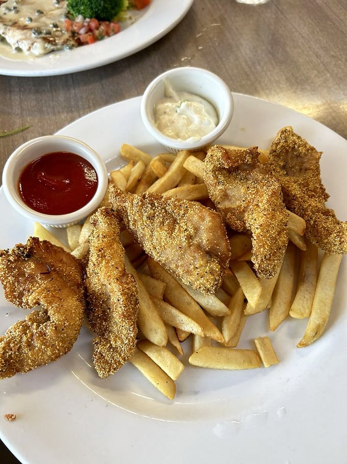 Golden-crusted perfection that makes fish skeptics into believers. This deep-fried rock cod doesn't just talk the talk—it walks the delicious walk.