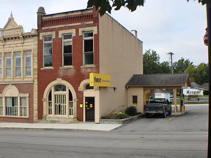 First Financial Bank maintains its historic façade while offering modern conveniences. Banking with a side of architectural appreciation.
