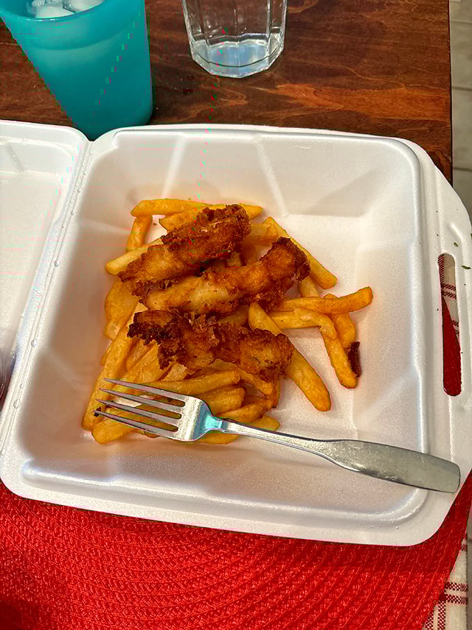 Golden fries with that perfect crisp-outside-fluffy-inside balance—the supporting actors that often steal the show from the main course.