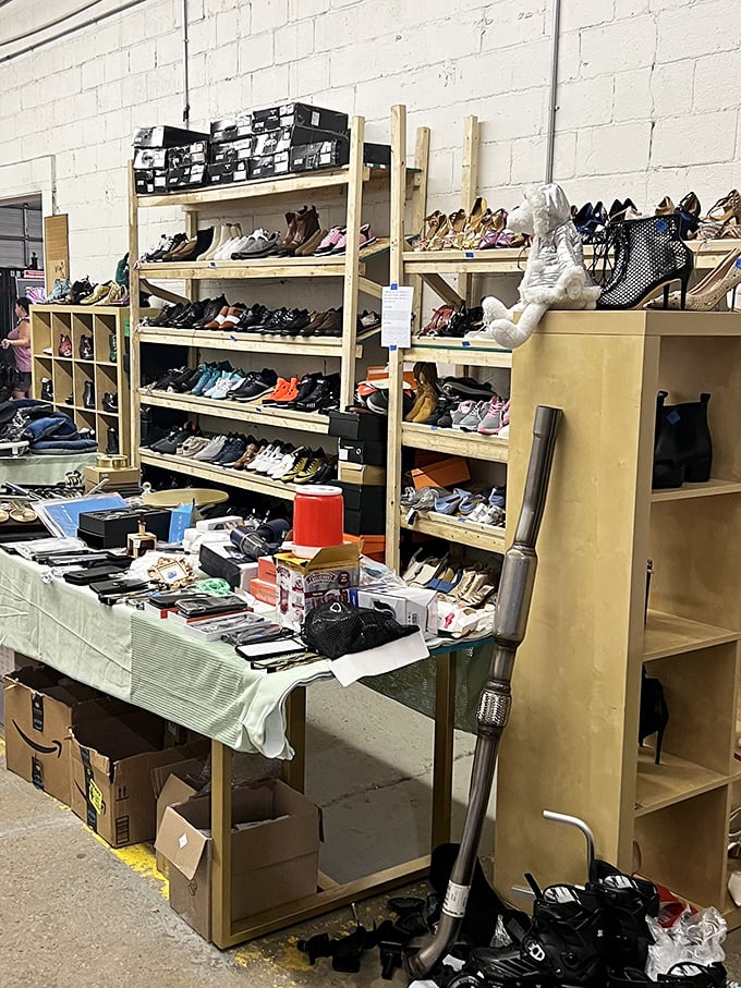 Shoe heaven or organized chaos? Either way, there's a perfect pair waiting for someone who doesn't mind a little detective work.