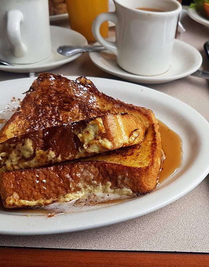 French toast that doesn't just break the fast but makes the morning. Golden, crispy edges giving way to a custardy center—proof that simplicity, when done right, is culinary poetry.