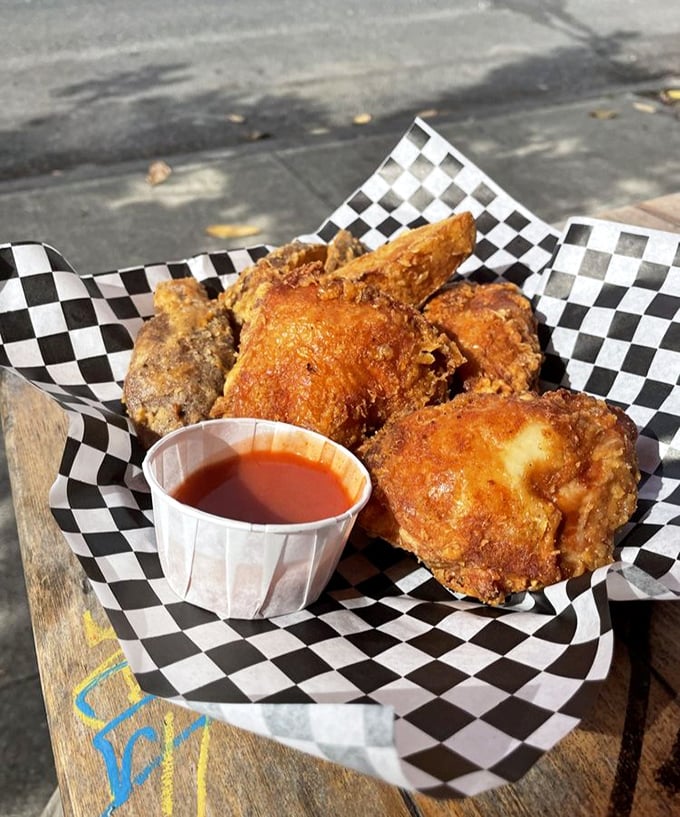 Golden-brown perfection that's worth the wait—this isn't fast food, it's slow food that makes you fast to eat it.