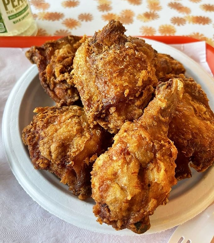 Golden-brown perfection that makes you question every other fried chicken you've ever eaten. That crackling skin is the stuff of Pennsylvania legend.