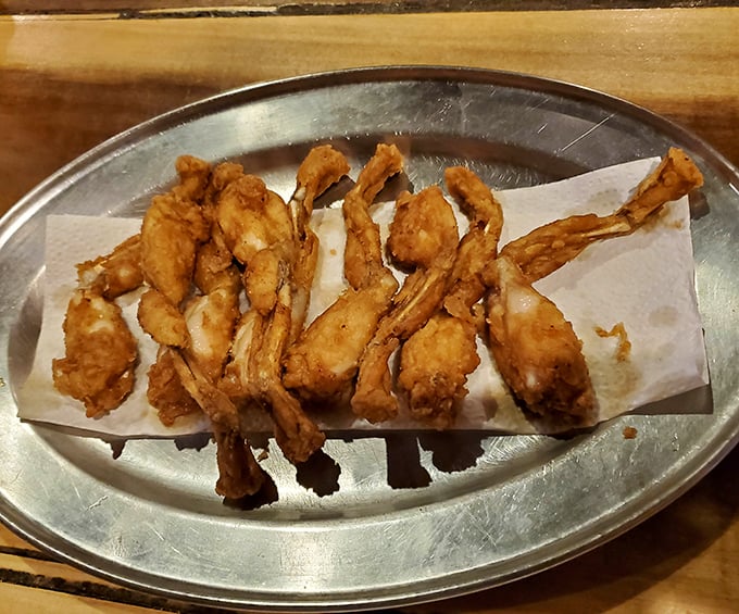 These golden-fried frog legs aren't just a Southern delicacy – they're crispy little morsels of adventure that'll make you wonder why you waited so long.