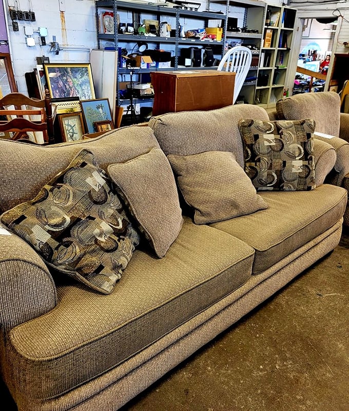 Quality furniture pieces sit patiently, ready to transform living spaces without breaking the bank or your back.
