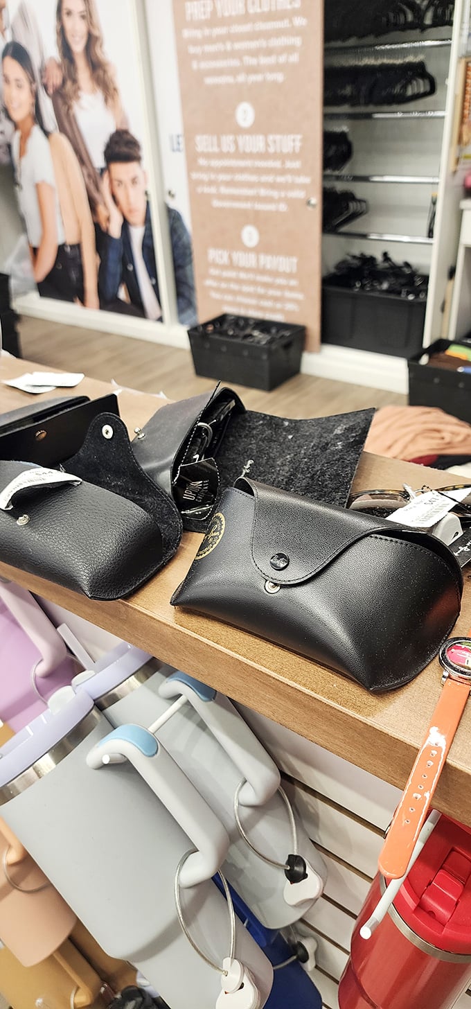 Even luxury accessories find second lives here. That Ray-Ban case might hold sunglasses that cost less than your morning coffee habit.