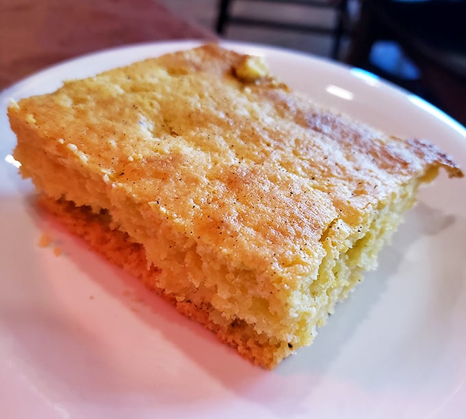Golden cornbread so moist and cakey, it makes you question why anyone would ever eat regular bread again.