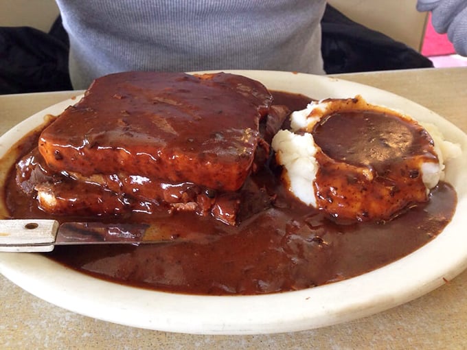Behold the legendary hot roast beef sandwich – a gravy-drenched masterpiece that's worth the drive from anywhere in the Keystone State.