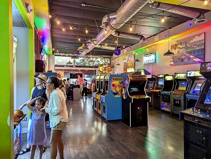 Step inside and the years melt away—rows of cabinets standing at attention like colorful soldiers from your childhood battles.