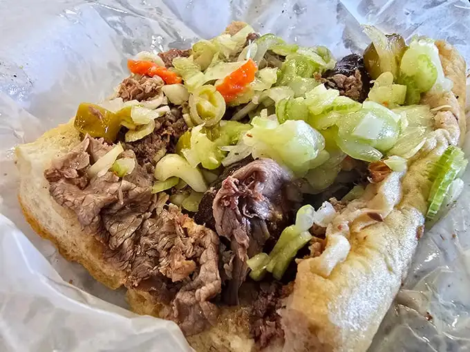 This Italian beef sandwich isn't just a meal—it's a juicy, messy masterpiece that demands respect, multiple napkins, and possibly a change of shirt.