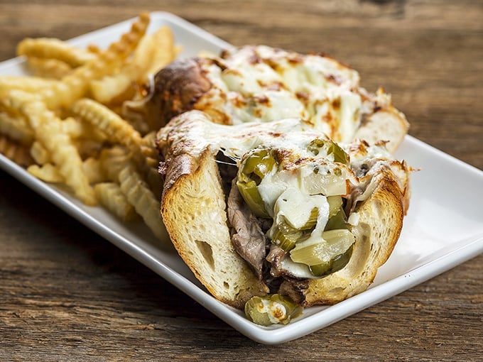 The star of the show: an Italian beef sandwich that's worth crossing county lines for. That giardiniera adds the perfect spicy counterpoint to tender beef.