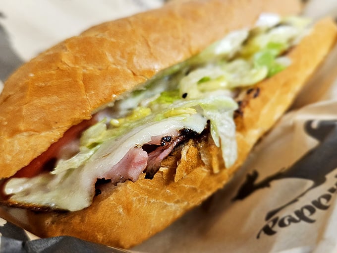 The Italian hoagie in all its glory—layers of meat and cheese embraced by bread that's achieved the perfect crisp-to-soft ratio. This isn't a sandwich; it's architecture.