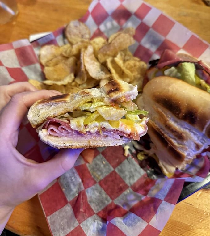This Italian sub isn't trying to reinvent the wheel—it's just perfecting it with layers of meat, cheese, and veggies on perfectly toasted bread.