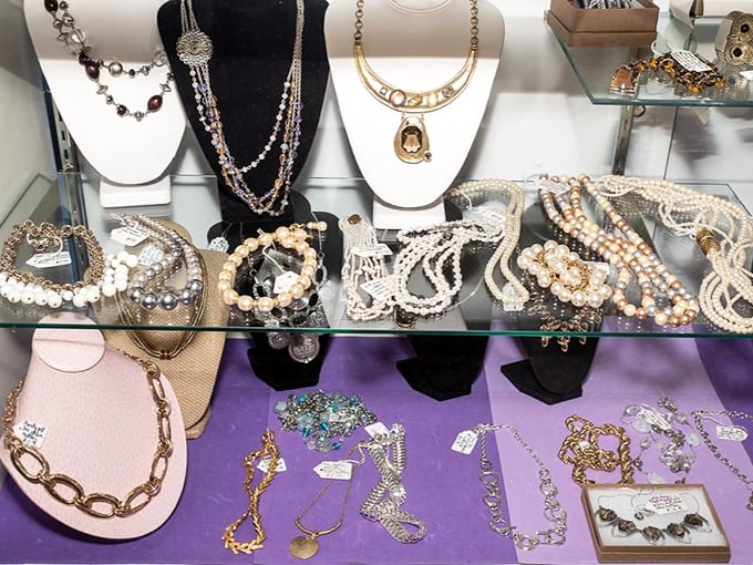Jewelry that whispers tales of dinner parties past and proms long forgotten. One person's costume jewelry is another's statement piece.
