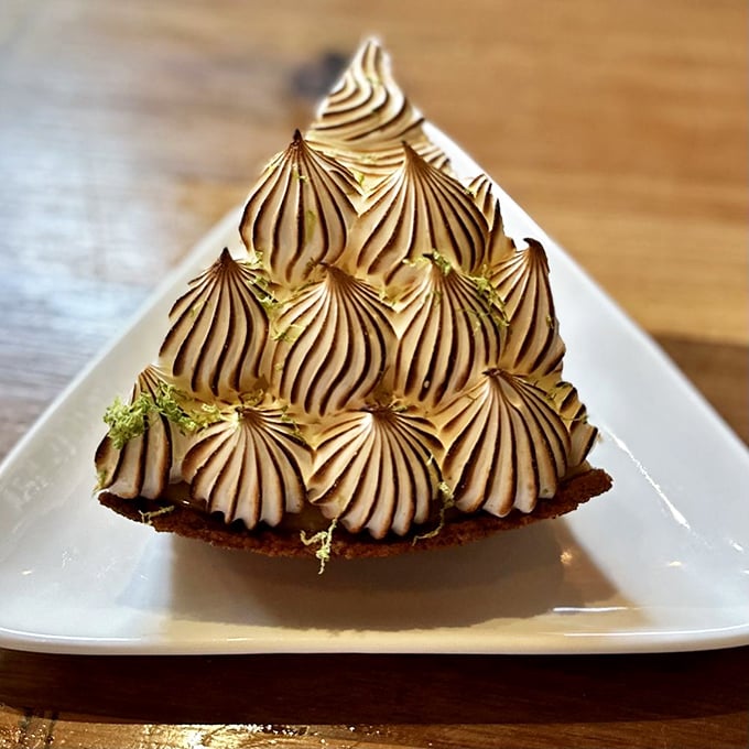 Not your grandmother's meringue pie—unless your grandmother was a culinary genius with a flair for the dramatic.
