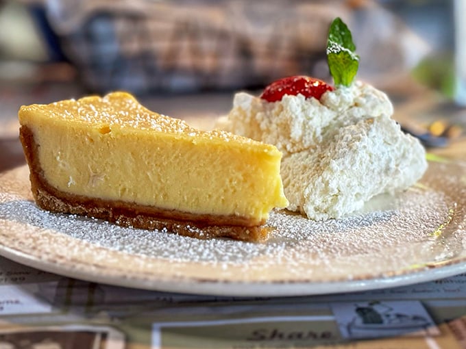 The key lime pie that launched a thousand return visits – perfectly balanced between tart and sweet, like Florida sunshine on a plate.