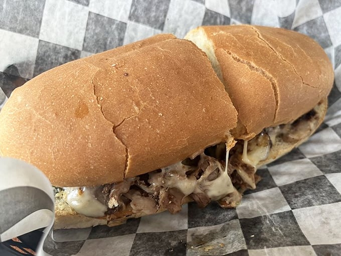 The sandwich that launched a thousand food pilgrimages. Tender roasted lamb, melty cheese, and a perfectly toasted roll – resistance is futile.