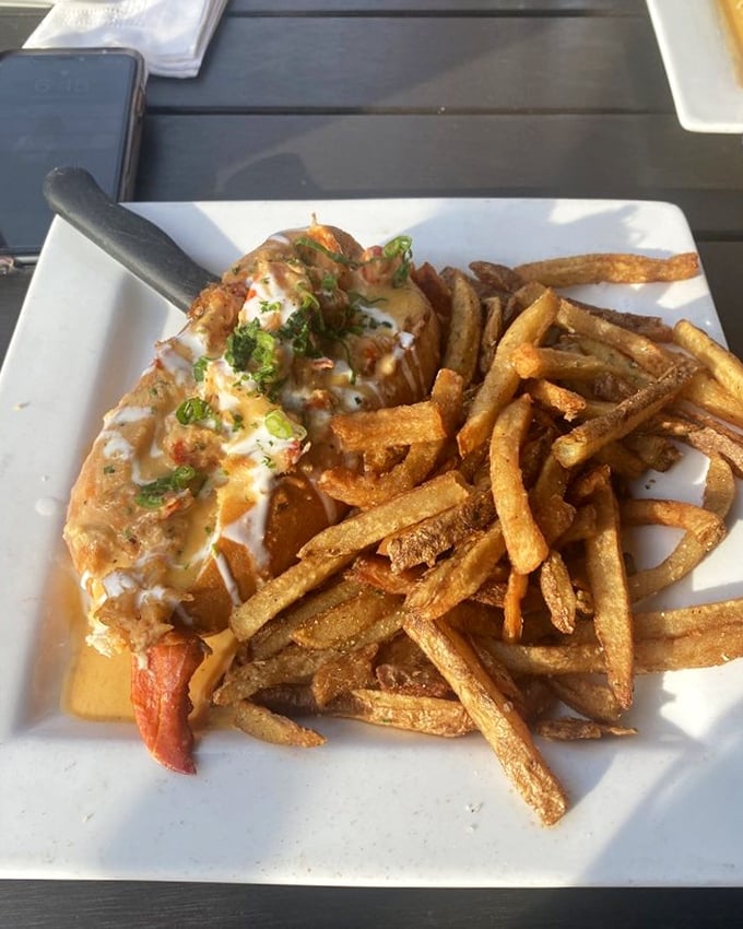 This lobster roll isn't just a sandwich—it's a buttery, seafood-stuffed revelation that makes you question why you ever ate anything else.