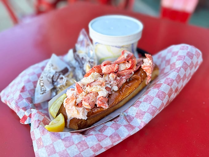 This Maine-style lobster roll isn't just a sandwich—it's a masterclass in simplicity, where sweet lobster meat becomes the star of the show.