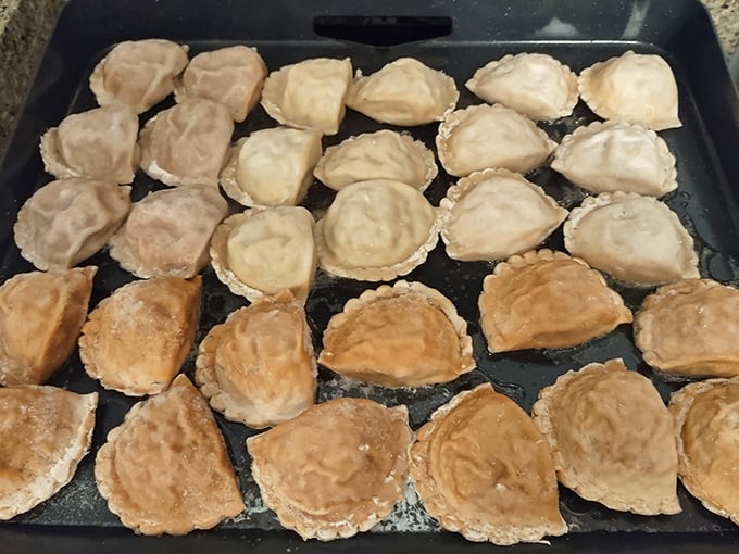 Golden-brown pockets of joy lined up like soldiers, ready to march straight into your heart (and stomach).