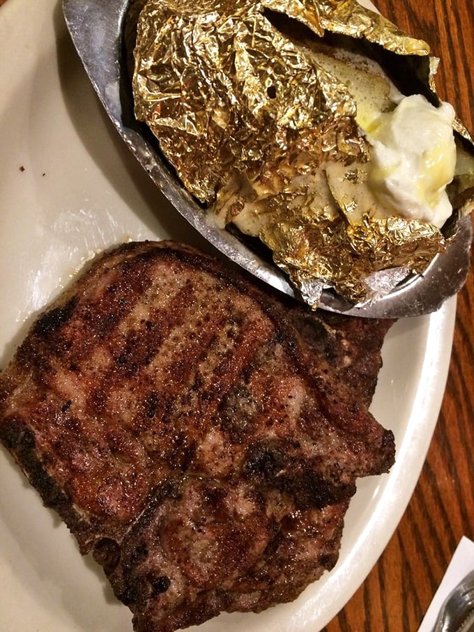 Perfectly grilled pork chop meets loaded baked potato – a Tennessee romance story that ends happier than any Nicholas Sparks novel.