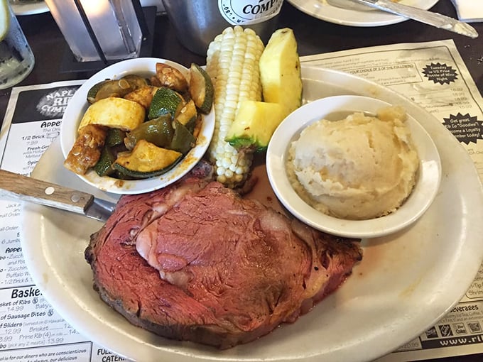 Prime rib that makes you question all other beef experiences in your life. This isn't just dinner; it's a carnivore's epiphany.