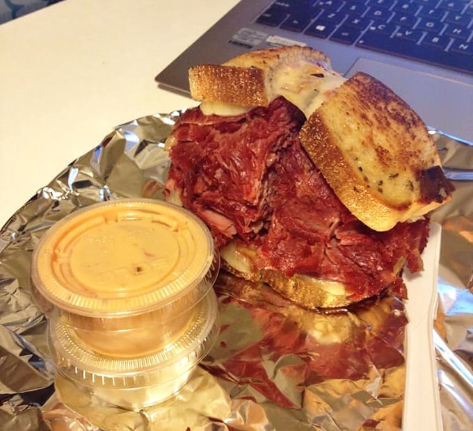Not so much a sandwich as a skyscraper of meat with bread bookends—architectural brilliance you can eat.
