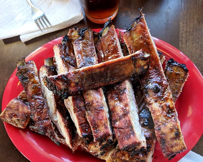 These ribs don't just fall off the bone—they make a compelling argument for Candler as North Carolina's unsung barbecue capital.