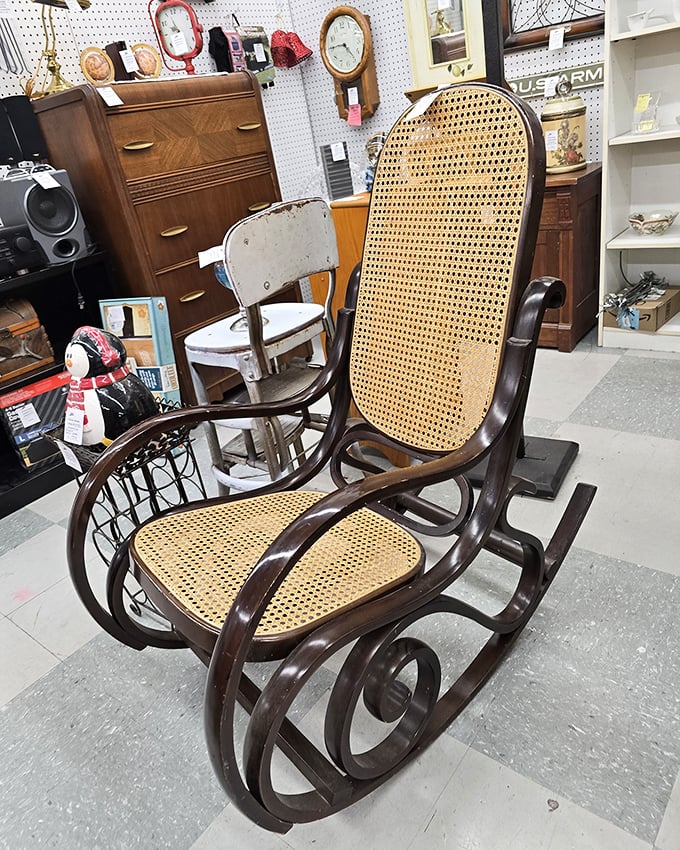 This isn't just a rocking chair—it's a portal to front porch conversations and lemonade summers from another era.