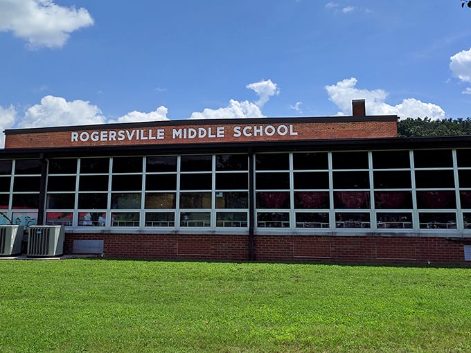 Even the schools in Rogersville have character—this brick building has likely witnessed generations of Tennessee childhoods and first-day-of-school jitters.