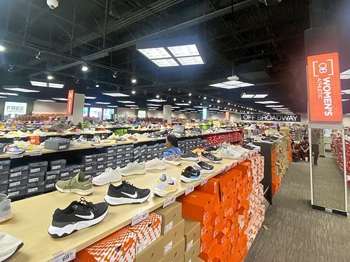 Shoe paradise stretches as far as the eye can see—like a buffet for your feet where you don't have to choose just one dish.
