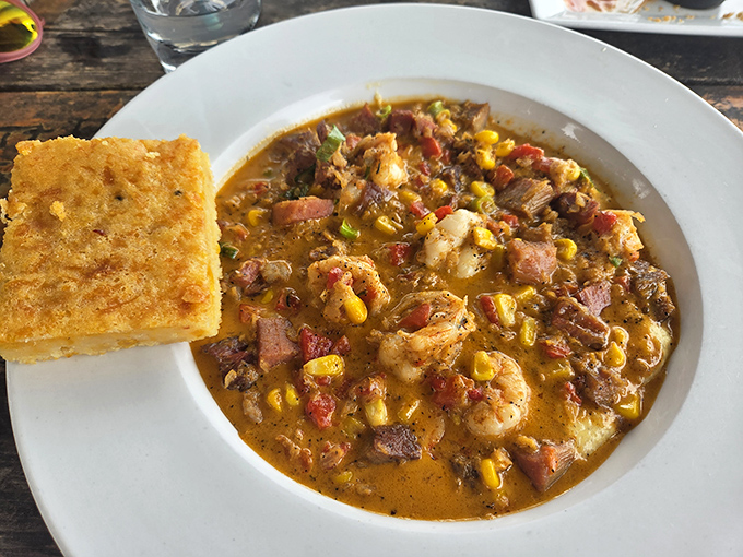 Not all heroes wear capes; some wear shrimp and hide in creamy grits, ready to rescue you from ordinary dining experiences.