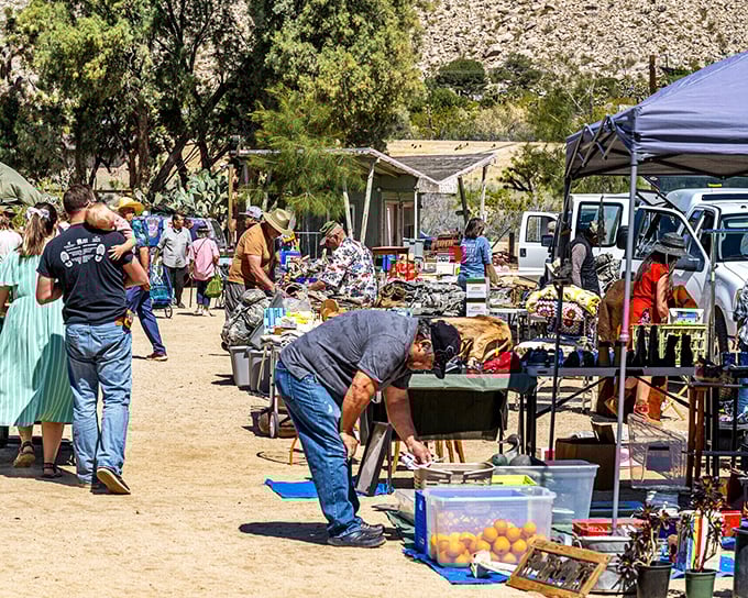 Treasure hunting, desert style! The Sky Village Outdoor Marketplace buzzes with locals and visitors alike, proving one person's castoff is another's must-have desert décor.