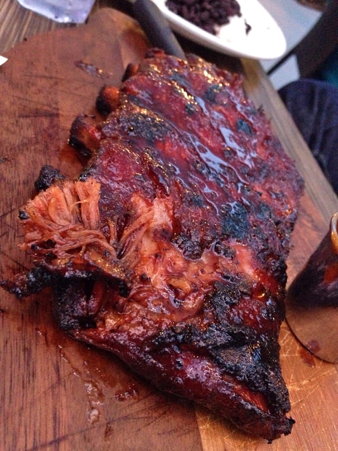 These St. Louis ribs don't just fall off the bone—they practically leap into your mouth. That smoke ring is the barbecue equivalent of a perfect sunset.