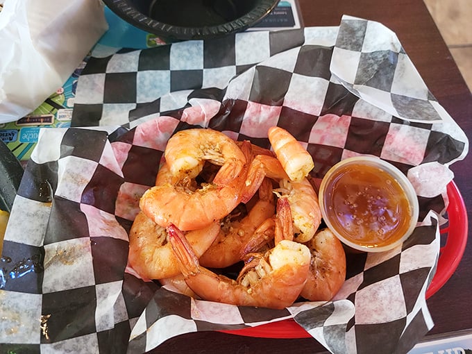 These aren't just shrimp—they're edible postcards from the Gulf. Plump, perfectly seasoned, and worth every mile of the drive.