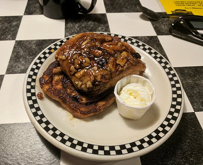 Those sticky buns aren't just breakfast, they're an experience—caramelized perfection that makes you wonder why you'd ever settle for ordinary toast.