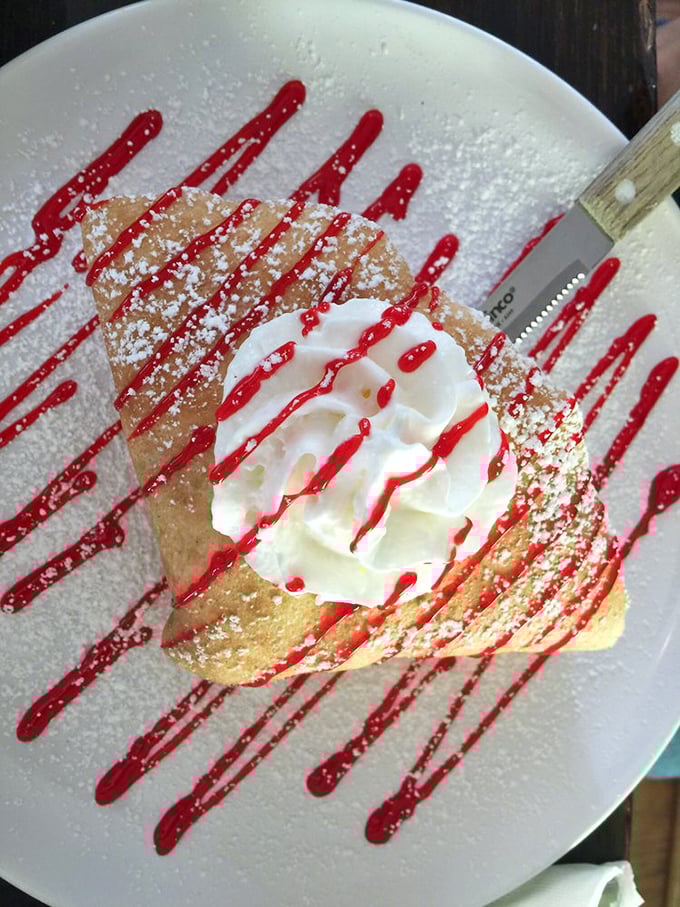 Dessert masquerading as breakfast? Don't mind if I do! This berry-drizzled creation makes a compelling case for starting your day with something sweet.