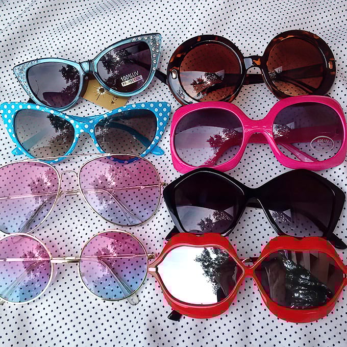 Sunglasses that scream "I'm the main character!" Each pair promises to transform mundane grocery runs into glamorous paparazzi-dodging adventures.