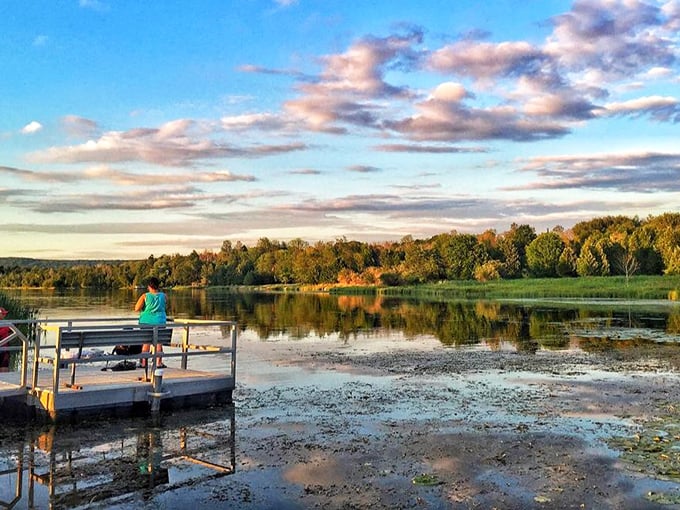 Sunset transforms South Bar Lake into nature's IMAX theater. That moment when you realize your phone camera will never do justice to what your eyes are witnessing.