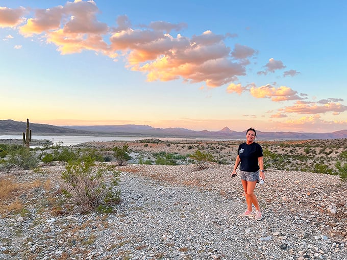 Desert sunsets have a way of making even amateur photographers look like National Geographic contributors. Nature's Instagram filter at work.