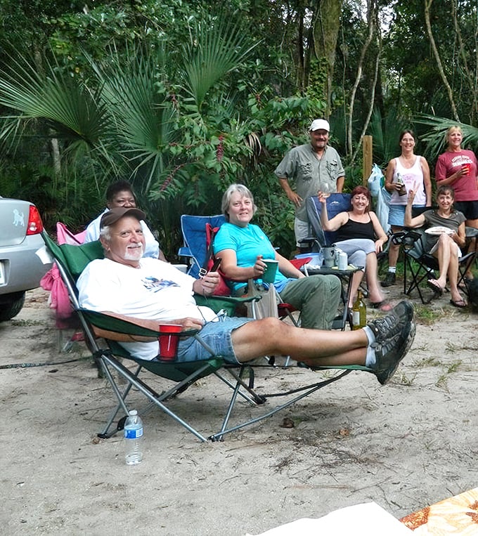 The unofficial Faver-Dykes social club, where camping stories grow taller with each beverage. Wilderness happy hour at its finest.