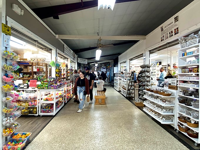 Window shopping takes on new meaning when every stall offers something unexpected. These shoppers are on a mission for hidden gems.