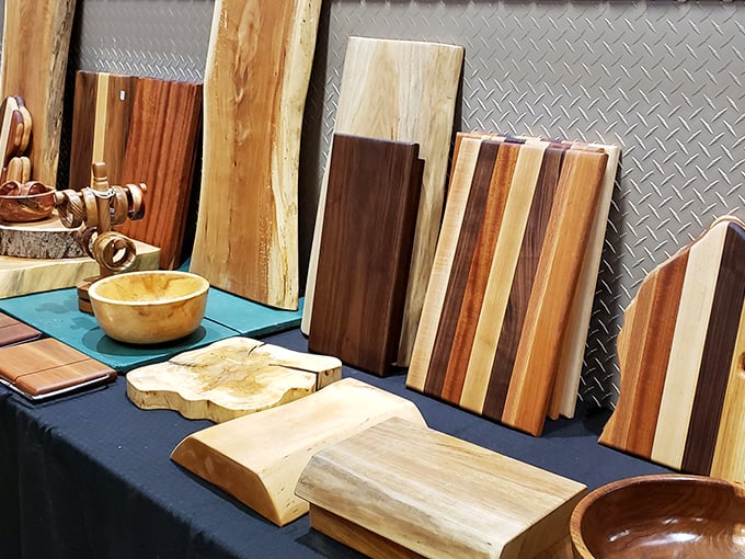 These handcrafted wooden cutting boards and bowls aren't just kitchen tools – they're functional art waiting to elevate your next charcuterie spread.